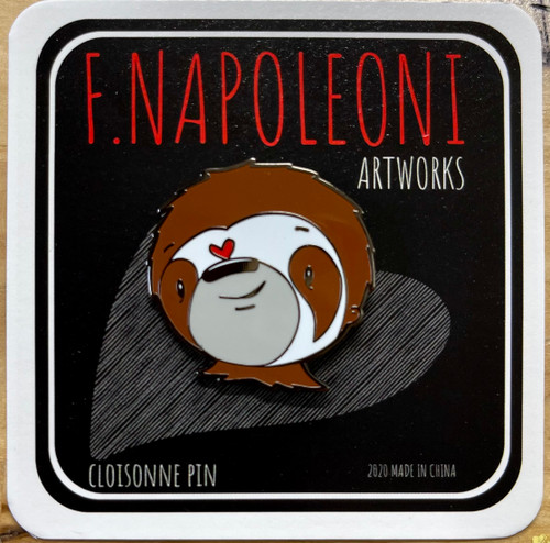 Simon the Sloth 1.25" Cloisonne Pin w/ Butterfly Clutch - Fabio ...