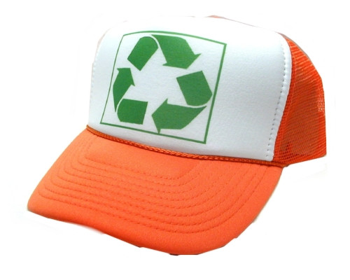 RECYCLE, Recycle Hat, Trucker Hat, Trucker Hats, Mesh Hat
