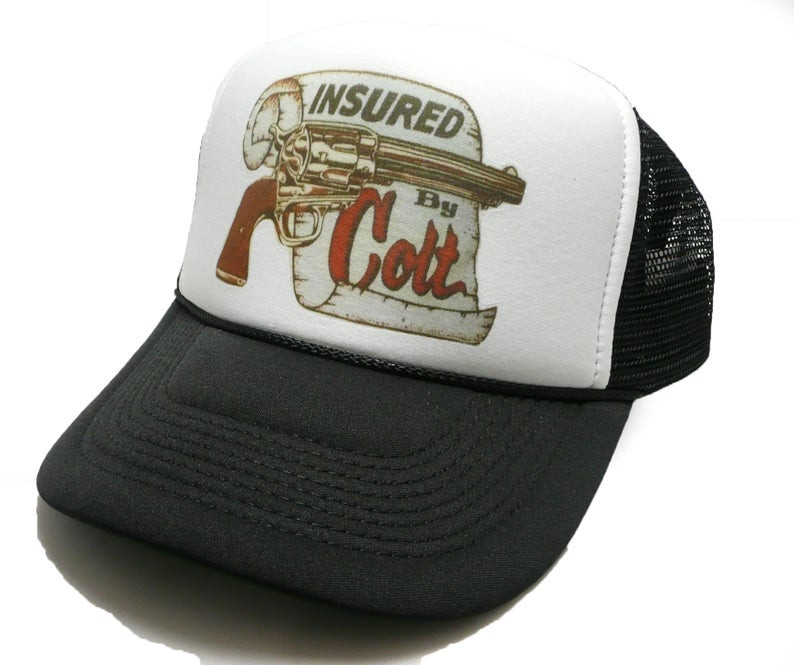 Colt 45 Gun Trucker Hat, Colt 45 Gun Hat, Colt 45 Gun, Trucker Hat ...