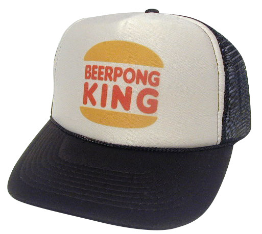Beer Pong King Trucker Hat, Liquor, Beer & Tobacco Trucker Hats