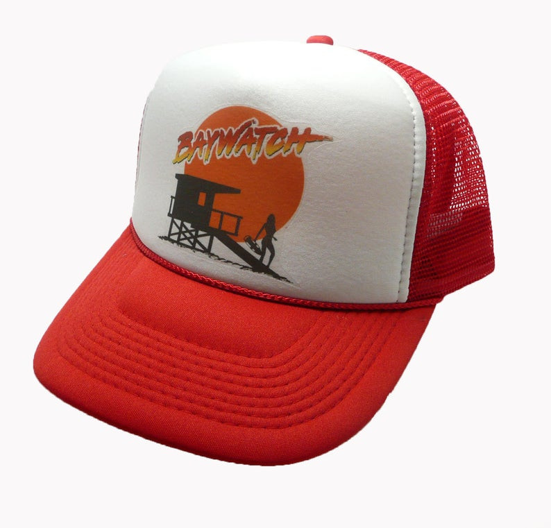 Baywatch Hat, Baywatch Trucker Hat, Baywatch, Mesh Hat, Trucker Hat ...