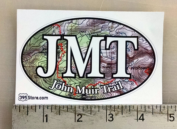 JMT John Muir Trail Topo oval sticker - 395 Store