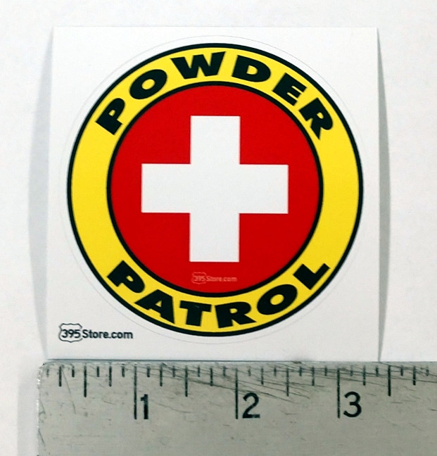 Powder Patrol Snow Ski Snowboard Sticker - 395 Store