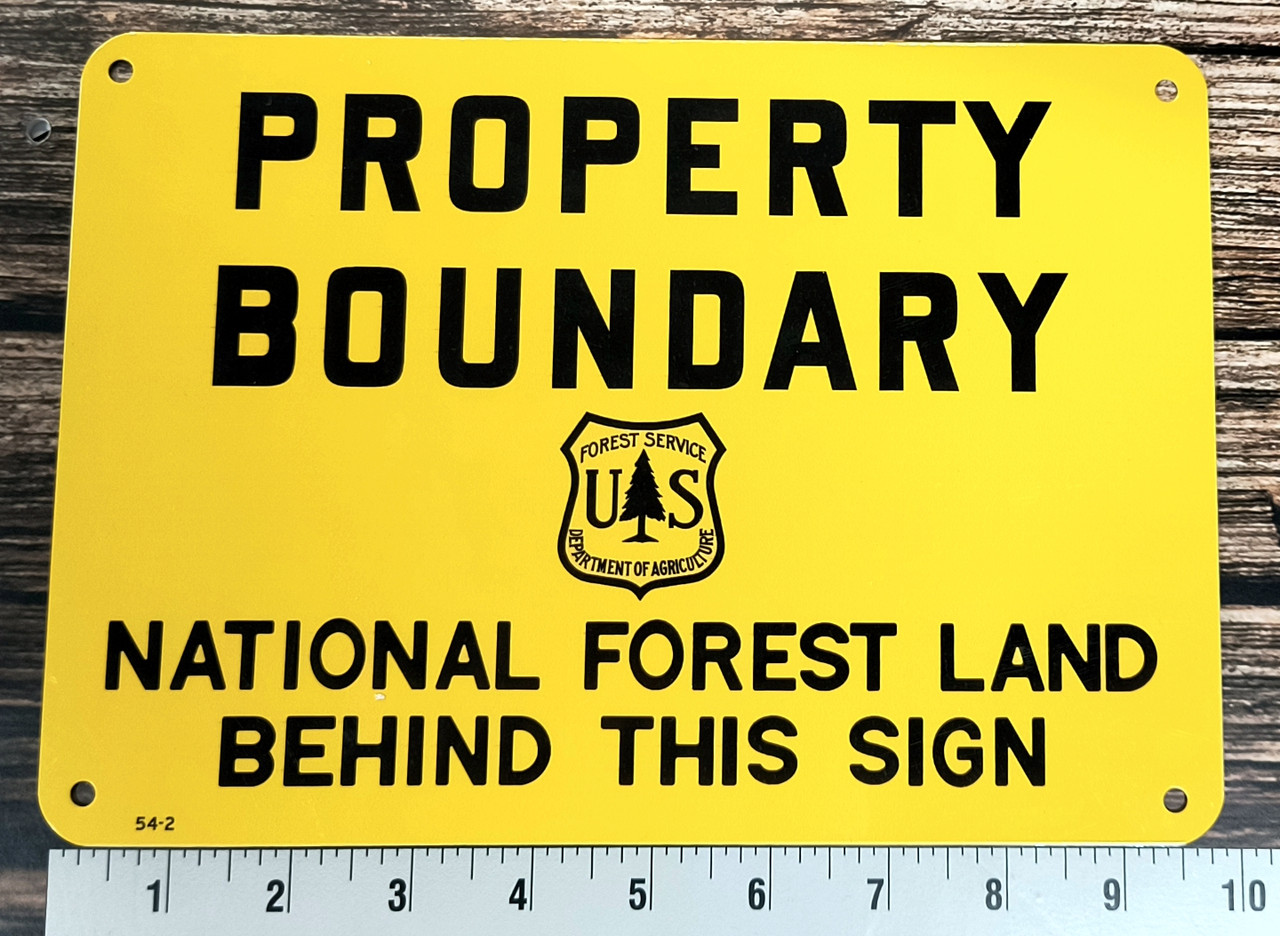 USFS Property Boundary Sign 54-2 - 395 Store