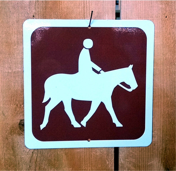 Horseback Riding Recreation Symbol Sign - 395 Store