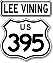 Route 395 Lee Vining 2-piece Sticker - 395 Store