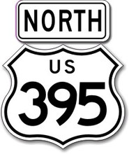 Route 395 North 2-piece Sticker - 395 Store