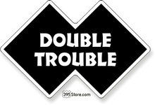 Double Trouble Snow Snowboard Ski Sticker - 395 Store