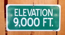 Elevation 9,000 Ft. Road Sign - 395 Store