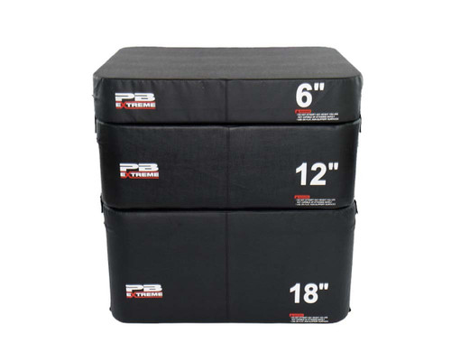 Set Of 3 PB Extreme Foam Plyoboxes (6", 12", 18") - Black - Square Root ...