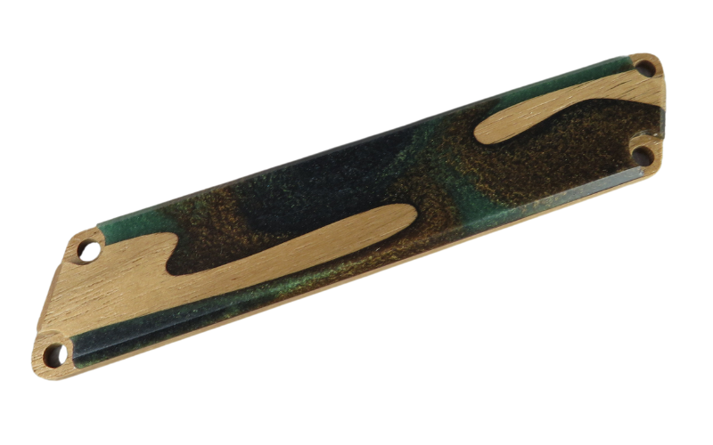 RAILWOODS Walnut Rail Covers for Chisel Marlin Handguard Green/Bronze Epoxy