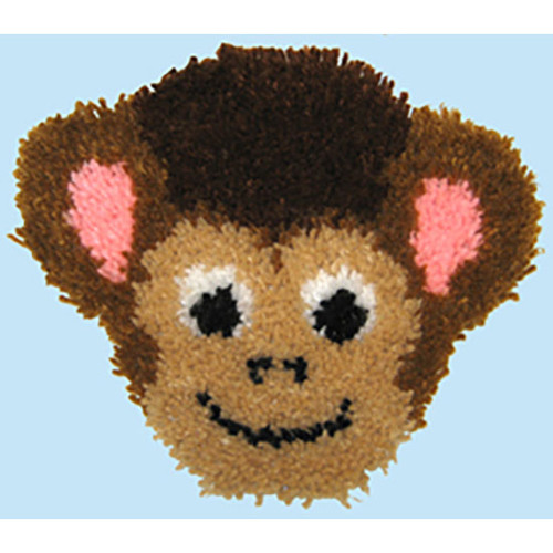 Monkey Huggables?Ö Latch Hook Pillow Kit