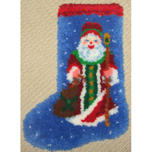 Olde World Latch Hook Christmas Stocking