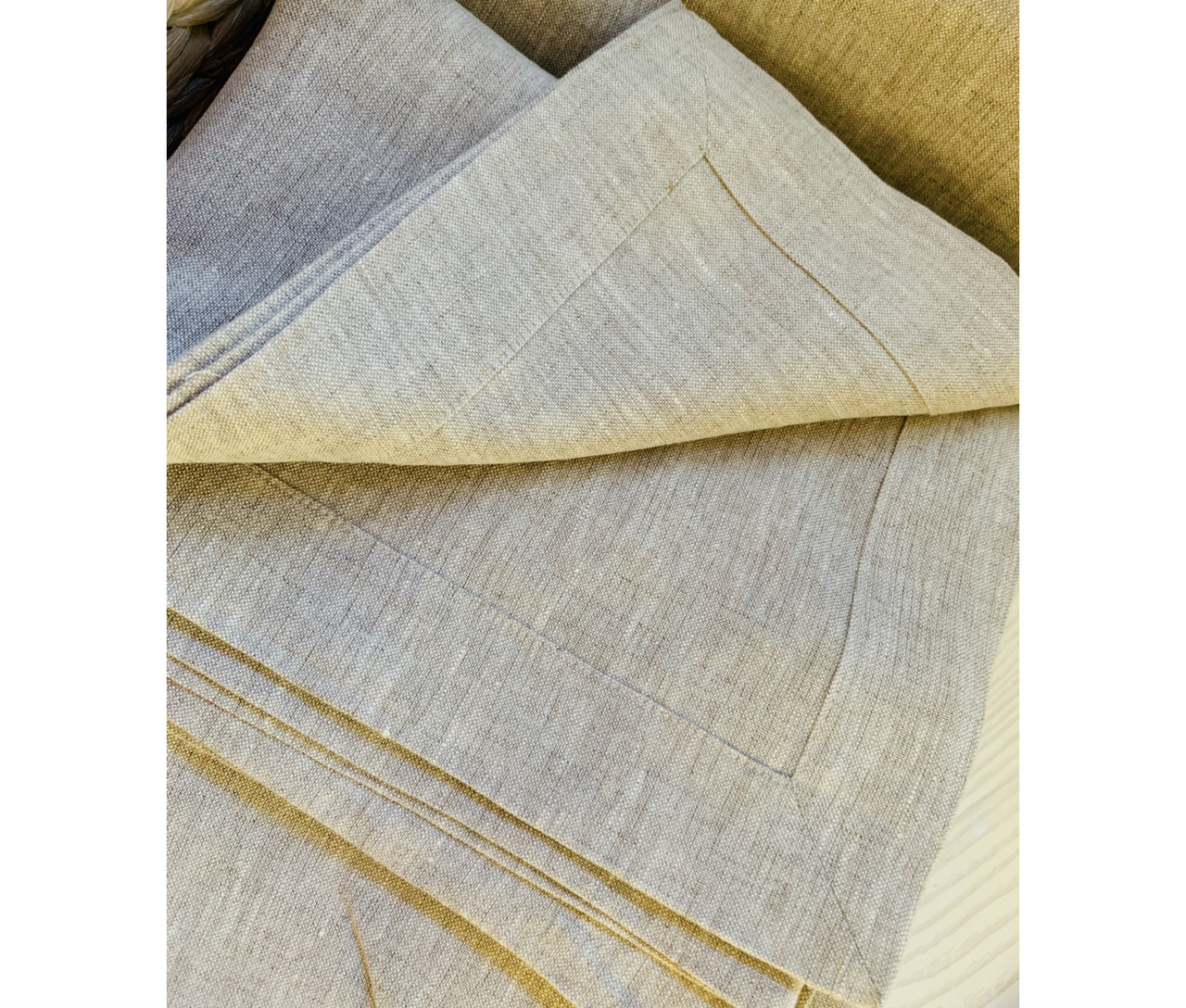 Natural Linen Napkin, Mitered Corners, All sizes