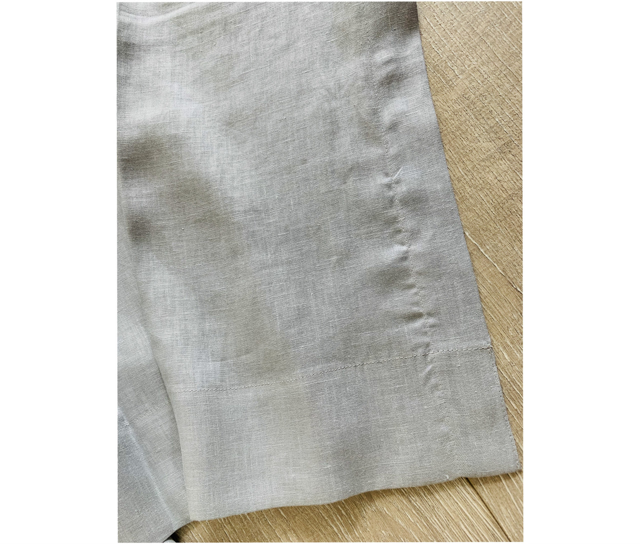 Coin Grey Linen Shower Curtain