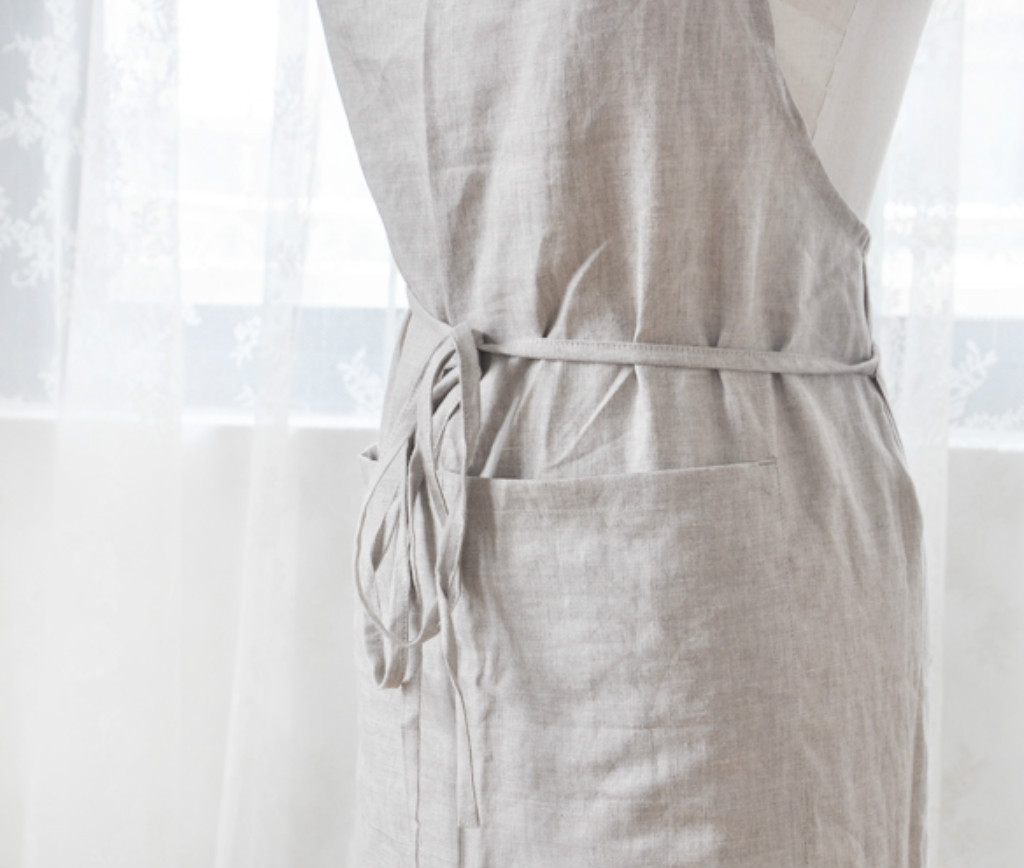 Natural Linen Apron - Multiple Color Choices