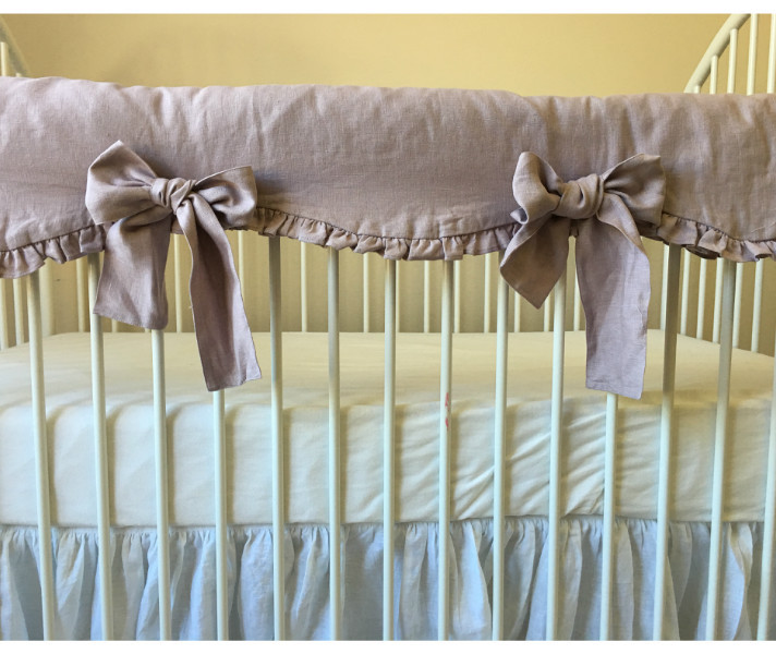 Orchid Purple Crib Rail Guard | Handcrafted by Superior Custom Linens