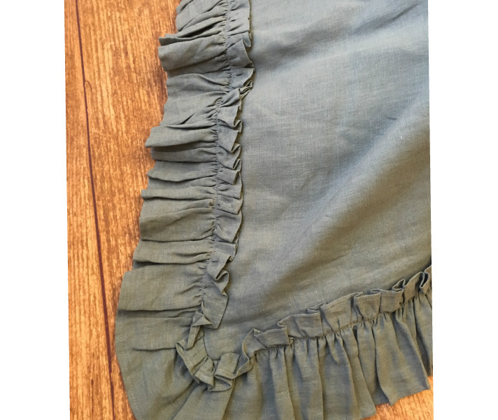 Medium Grey Vintage inspired ruffle duvet cover | Handcrafted by ...