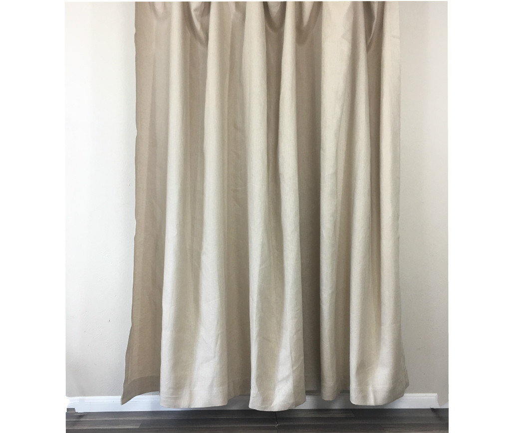 Tan Linen Flax Curtains - Heavy Weight Linen