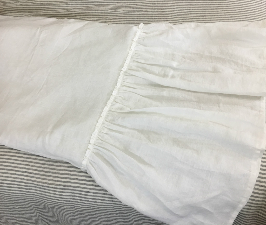 Linen Long Ruffle Bed Scarf, Bed Runner, Multiple Colors, Awe so adorable!