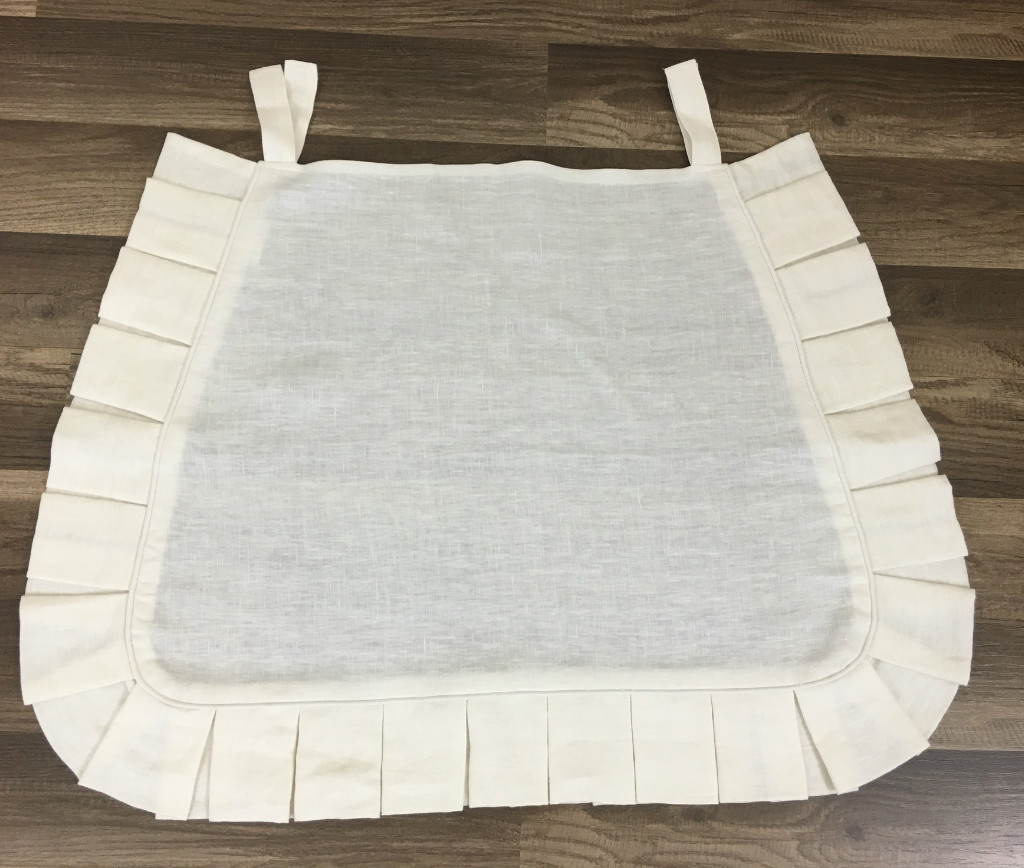 Linen Chair Seat Cover with Pleated Ruffles – Multiple Colors