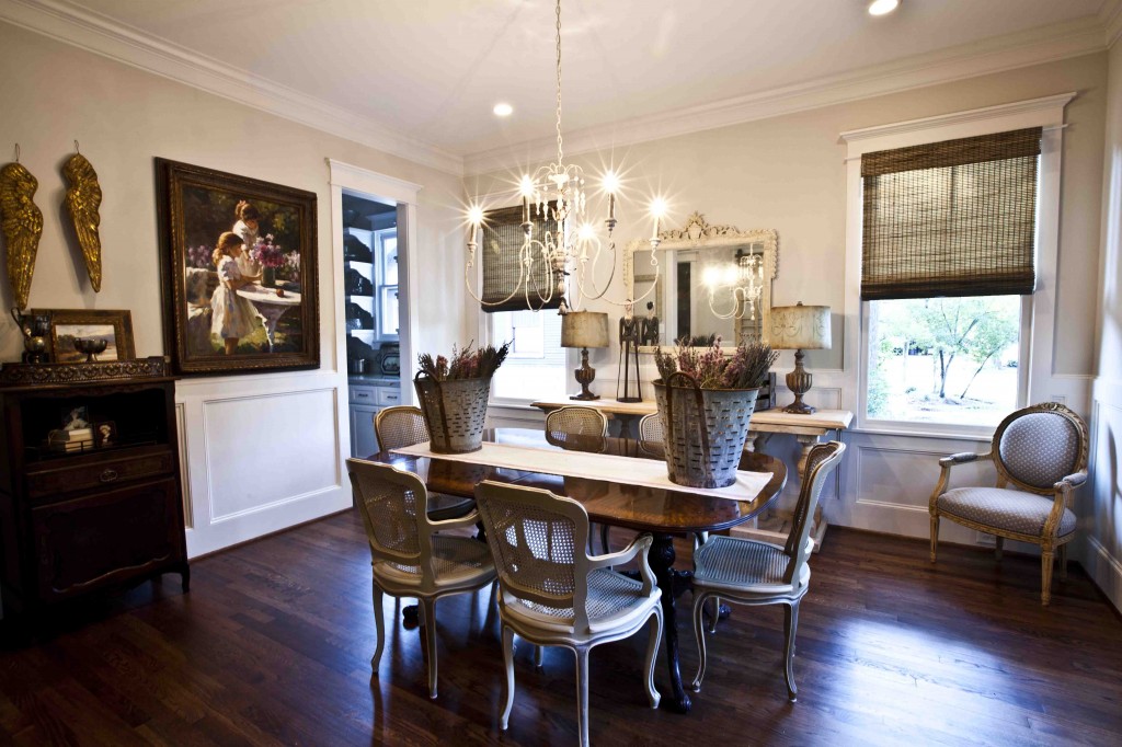 Dinning room make over with linen chair slipcover, Before and After ...