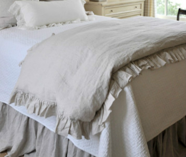Gorgeous Self Ruffled Duvet Covers, Handmade in Natural Linen ...