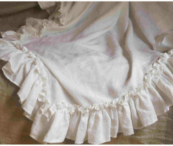 Ruffled Linen Sheets in Vintage Ruffle Style | Handcrafted by Superior ...