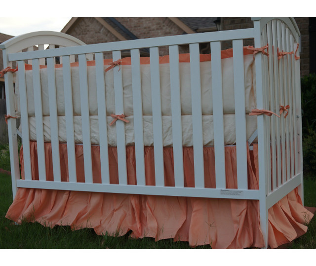 peach cot bedding