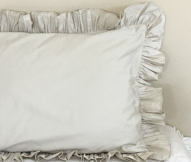 Champagne Ruffle Euro Sham Cover in Pima Cotton, Adorable! All sizes ...