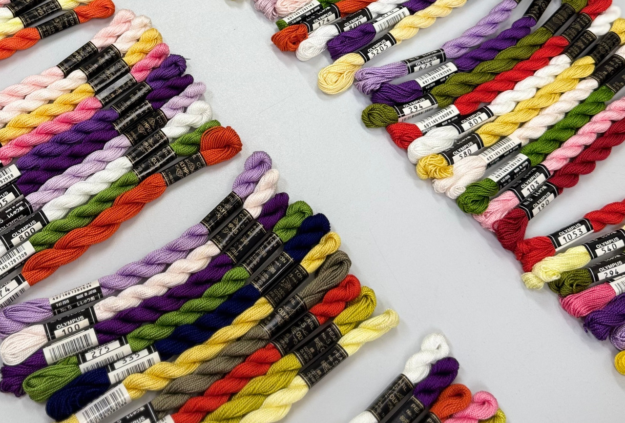 Olympus Superior Pearl #5 Embroidery Threads - Mixed bag of 10 - BeBe ...