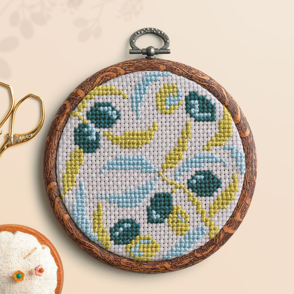 Botanical Cross Stitch Kit