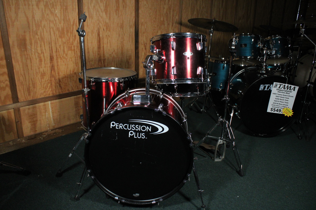 Percussion Plus Red Drum Set w/ Hardware (Used)