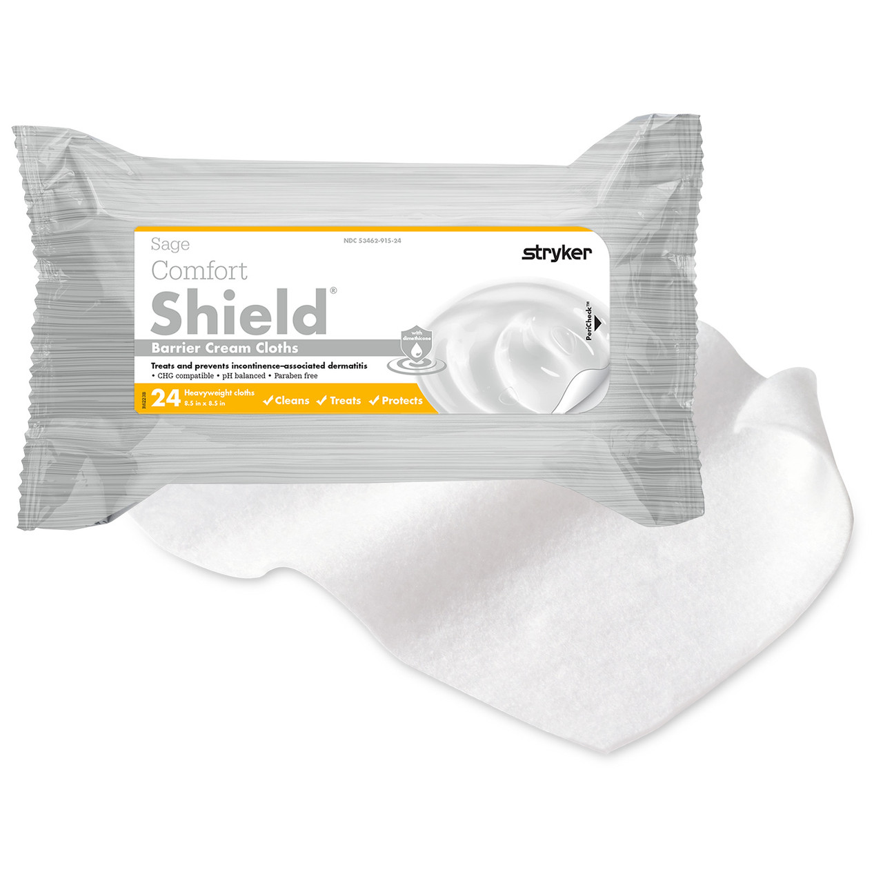Sage Comfort Shield Incontinence Wipe 8pk Large | Stryker Home Care