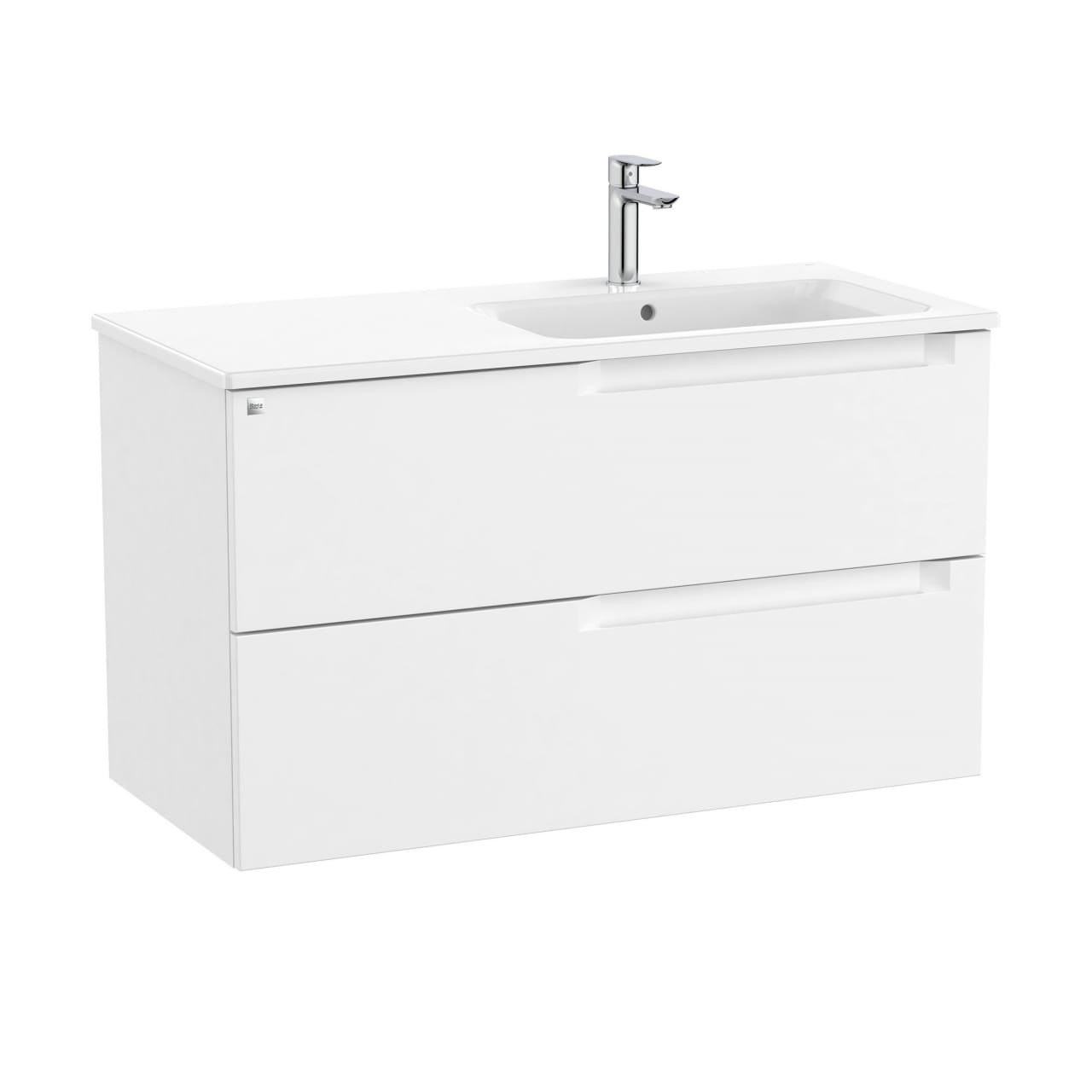Roca Aleyda Unik Wall-hung Vanity Unit with Two Drawers and Right ...