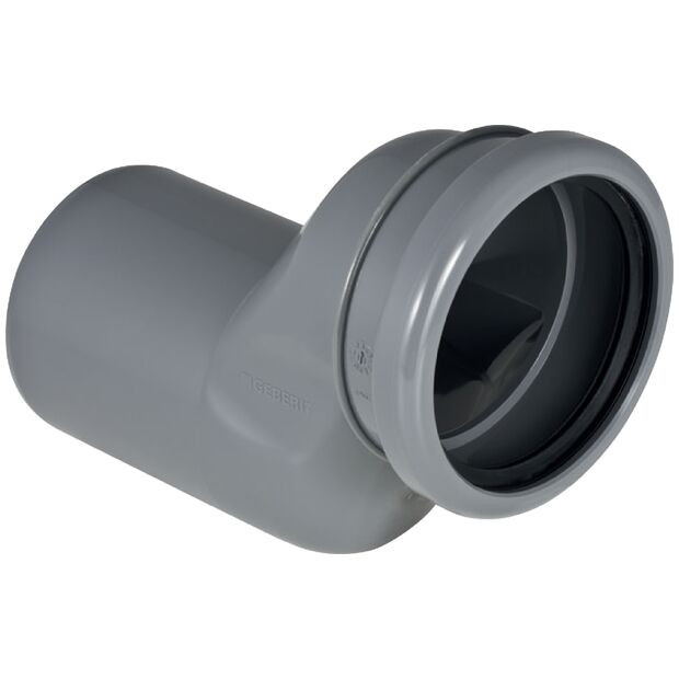 Geberit straight connector set for wall-hung WC, stepped by 5 cm: grey