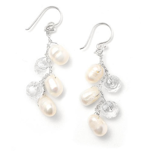 Genuine Freshwater Pearls 3-Row Bridal Necklace