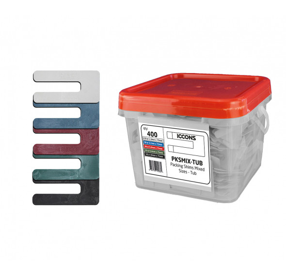 WINDOW PACKER - SHIM 100 BOX ICCONS 3.2mm x 75mm BLUE - Cost Less Bolts