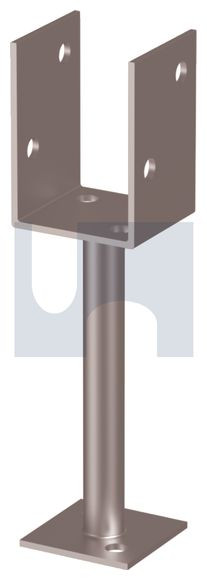 POST SUPPORT HEAVY DUTY GALVANISED U SHAPE ROD STEM