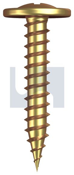 NEEDLE POINT LARGE WAFER STITCH SCREW ZINC YELLOW PHILLIPS DRIVE