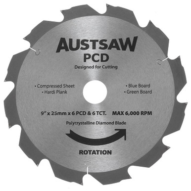 Polycrystalline Diamond Blade 25/20mm Bore 6PCD 6TCT Teeth Austsaw ...