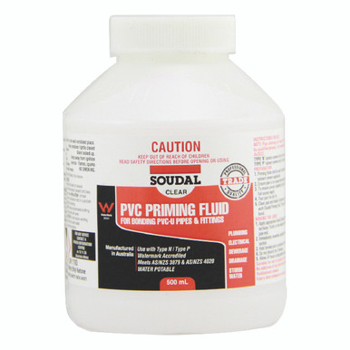 PVC PRIMING FLUID CLEAR 500ml - Cost Less Bolts