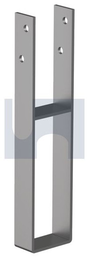 POST SUPPORT HEAVY DUTY GALVANISED U SHAPE WITH BAR