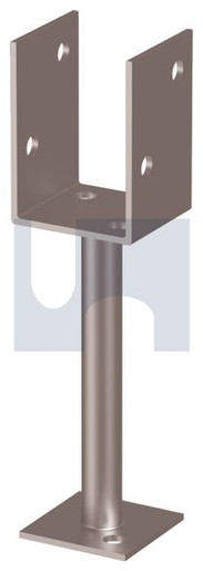 POST SUPPORT HEAVY DUTY GALVANISED U SHAPE ROD STEM