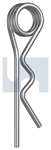 ZINC PLATED DOUBLE COIL R CLIP PIN HEC MILD STEEL