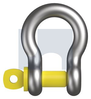 LIFTING BOW SHACKLE WITH SCREW PIN GALVANISED GRADE S