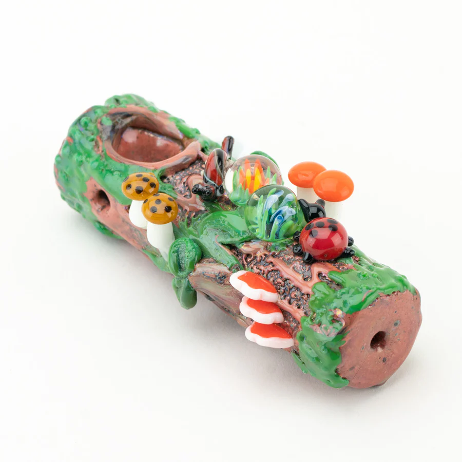 Empire Glassworks Mossy Log Pipe