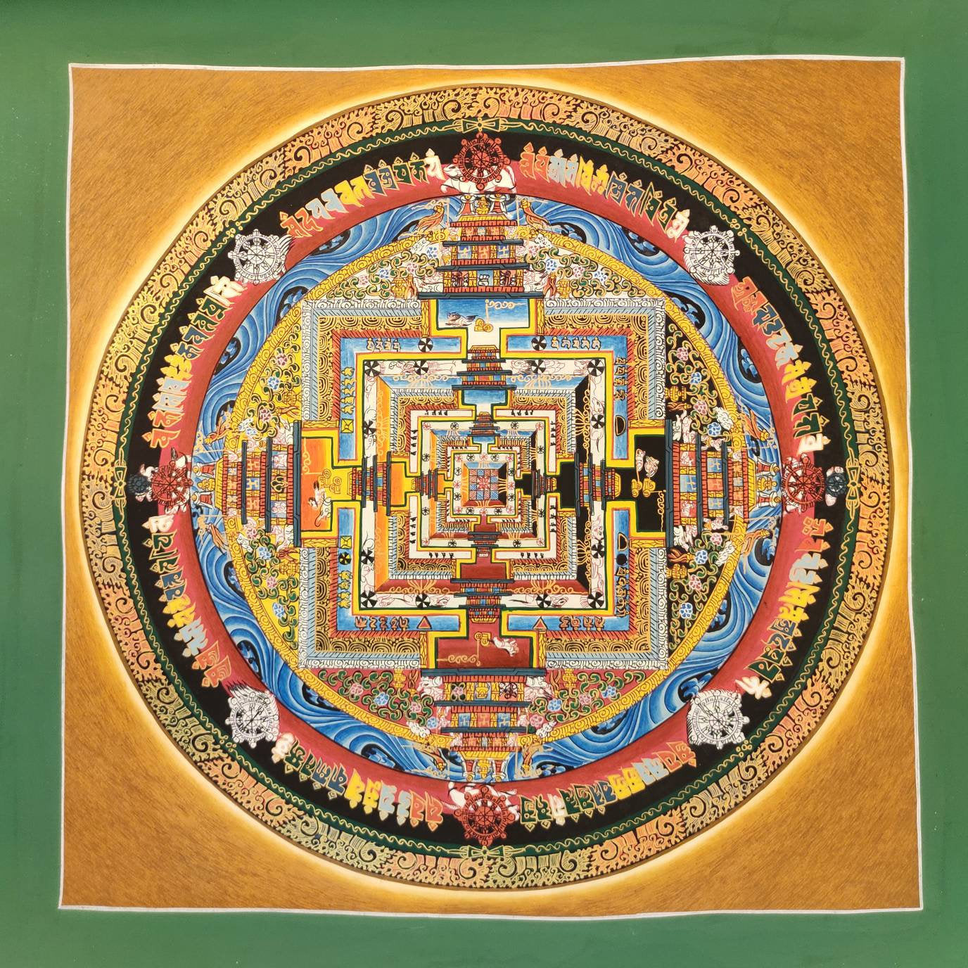 Genuine Hand Painted Master piece Tibetan Kalachakra Sand Mandala ...