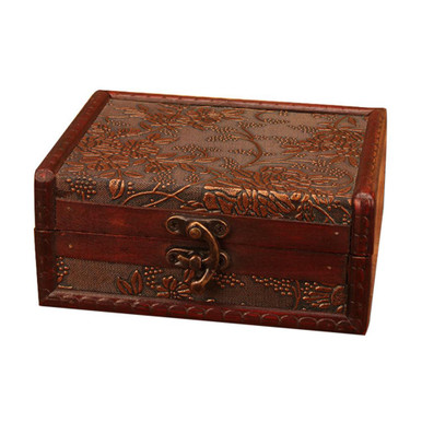 Lockable Wooden Jewellery Storage Box - Ishka