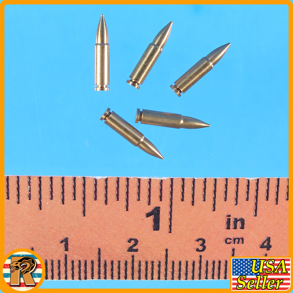 Professional Leon - Metal Rifle Bullets x5 - 1/6 Scale